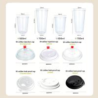 China Custom Logo 12oz 16oz 24oz Clear Coffee Plastic Cups For Cold Drinks for sale