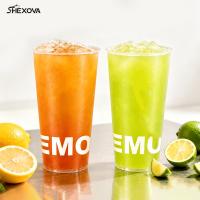 China Food Grade Clear PP Plastic Cup Custom Logo Takeaway Beverage Coffee Cup With Lid for sale