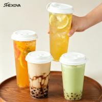 China Disposable Clear Drinking Eco-Friendly Pp Plastic Cup Bubble Tea Beverage Takeaway for sale