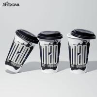 China Customized Printed Double Layer Paper Cups for Hot Drink Juice Milk Tea Takeaway for sale
