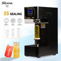 China CE Certification Counting Can Sealing Machine 55mm Packing For Tin Plastic Can Milk Tea Shop for sale