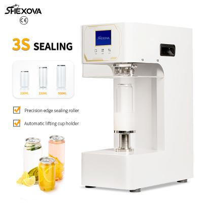China Automatic 3 Second Portable Plastic Can Sealing Machine With Cup Holder for sale