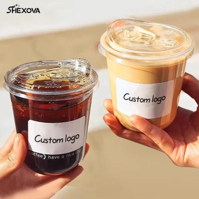 China Multipurpose Food Grade U-shaped Flat PP Plastic Cups for Catering Shops and Home Daily Use for sale