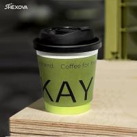 China Customized Printed Disposable Double Layer Insulated  Paper Cups for Hot Drink juice Milk Tea for sale