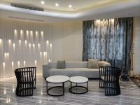 China GLM Upholstery Material Hotel Lobby Sofa Sets With Tea Table Mix And Match Style for sale