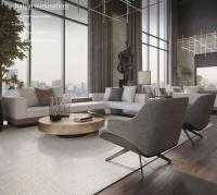 China Wood Veneer Commercial Villa Furniture Living Sofa And Tea Table for sale