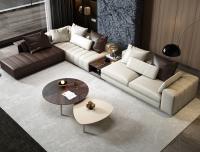 China Simple Living Room Villa Furniture Fabric Upholstery Surface Walnut Color scratch resistance for sale
