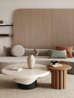 China ISO18001 35cm Hotel Coffee Tables Nordic Solid Paint Small And Large Tea Table Combination for sale