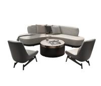 China Modern Hotel Lobby Furniture With Metal Elments Light Color Eco Friendly for sale