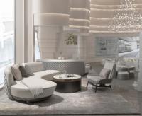 China Modern Hotel Lobby Furniture With Metal Elments Light Color Eco Friendly for sale