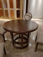 China ISO14001 Veneer Hotel Restaurant Furniture Solid Wood Dinning Table Set for sale