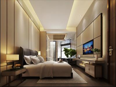 China SGS Certified Hotel Bedroom Furniture Sets  Double Bed Headboard 1800*2000mm for sale