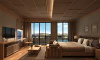 China Luxury Hotel Guest Room Furniture oak veneer double bed OEM ODM welcome for sale