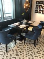 China Customized Gelaimei Hotel Restaurant Furniture Hotel Dining Table Set for sale