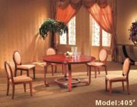 China Gelaimei Upholstery Hotel Restaurant Furniture Wooden 5 Person Dining Room Table for sale