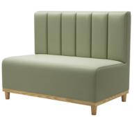 China Wooden Frame Green Dining Room Booth Seating Leather Dining Booth 120cm for sale