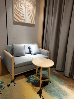 China Fabric Upholstery Hotel Room Sofa Solid Wood Frame Sofa 1600*900*820mm 2 Seaters for sale