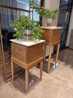China ISO9001 Standard Hotel Lobby Furniture Solid Wood Console Table 550*550*750mm for sale