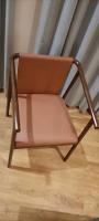 China Walnut Color Wooden Hotel Chairs Solid Wood Frame With ISO14001 for sale