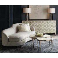 China ISO18001 Standard Hotel Room Sofa Curved Tufted White Sofa 2200*900*800mm for sale