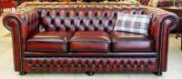 China 210cm Luxury Design Brown Leather Button Couch OEM Welcome for sale
