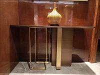 China ISO18001 Slim Hotel Room Cabinet Wood Top Console Table 80cm Height for sale