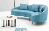 China Gelaimei Hotel Lounge Sofa Pink Curved Sofa Modern With ISO14001 for sale