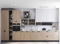 China ISO14001 Customized Luxury Laminate Kitchen Cabinet Set Acrylic White Kitchen Cabinets for sale
