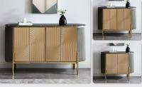 China ISO14001 Appprove Gold Metal Frame Hotel Room Cabinet 860mm Height for sale