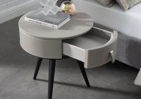 China Gelaimei Minimalist Style Dia 450mm Small Round Side Table With Drawer for sale