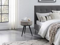 China Gelaimei Minimalist Style Dia 450mm Small Round Side Table With Drawer for sale