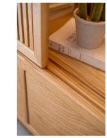 China 800*380*980mm Hotel Room Cabinet Swood Storage Locker With Glass Door for sale