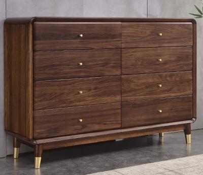 China OEM Natural Walnut Entryway Hotel Room Cabinet Waxed For Storage Minimalist for sale