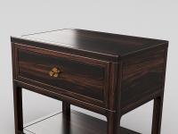 China Rectangle Ebony Hard Wood Night Stand 600*500*550mm For Hotel for sale