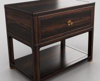 China Rectangle Ebony Hard Wood Night Stand 600*500*550mm For Hotel for sale
