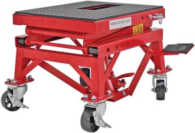 China ATV Motorcycle Hydraulic Scissor Lift Table 350kg Capacity 910x500mm Platform for sale