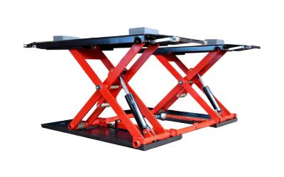 China 1000mm Middle Rise Car Scissor Lift 3.0T Capacity Pneumatic Lock 220V 2.2kw for sale