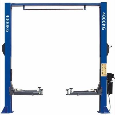 China Two Post Car Hoist 9000lbs Clear Floor 2 Stage Arms 380V 400V 415V for sale