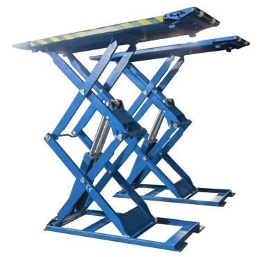China 72 Inch High Rise Scissor Vehicle Lift 3.5T Capacity 670mm Width Table Scissor Hoist for sale