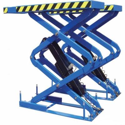 China Pneumatic Unlocking In Ground Scissor Car Lift 3500kg Capacity 1900mm Lift Height for sale