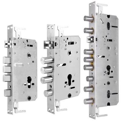 China Stainless Steel Door Electronic Keyless Lock Body For Home Smart Sliding Door Mortise for sale