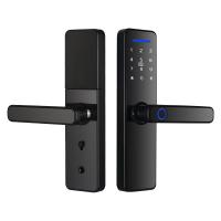 China Intelligent Fingerprint Key Password Card Tuya Smart Home Door Lock for Steel Door VILLA for sale