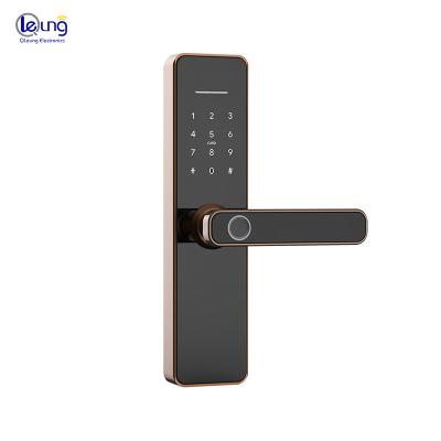 China Tuya TTlock Electronic Key Code Door Lock Red Bronze Touch Code Door Lock for sale