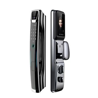 China Xhome Wifi Fingerprint Passcode Video Intercom Camera Face ID Recognition Smart Lock Door for sale