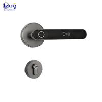 China Upgrade Home Security Tuya Fingerprint Key USB Port Door Handle Lever Lock for sale
