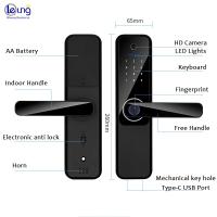 China Camera Door Lock With Code And Fingerprint Waterproof Code Door Lock for sale