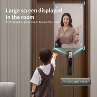 China 5000Mah Rechargeable Battery Face Door Lock Tuya App With Video Intercom for sale