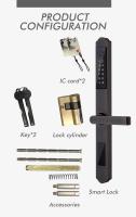 China TuyaSmart Waterproof Door Lock WiFi Double Side Fingerprint Smart Lock for sale