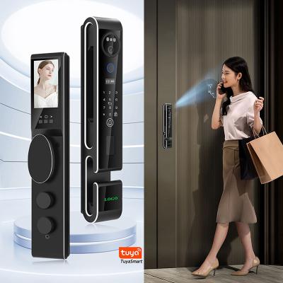 China 3D Face Intelligent Door Lock S666 With Intercom Luxury Door Lock for sale
