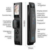China Automatic 3D Face Recognition Camera Tuya Smart Locks With Video Calling S958max Digital Door lock for sale